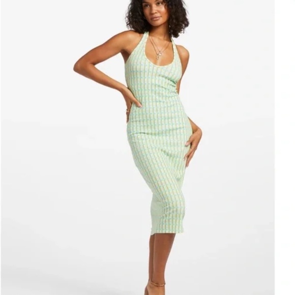 Billabong | Dresses | Nwt Billabong High Tides Midi Tank Halter Dress ...